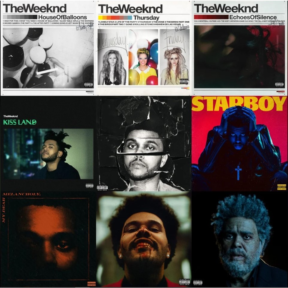 The Weeknd albums Vinyl Dawn Highlights After Hours Starboy Beauty ...