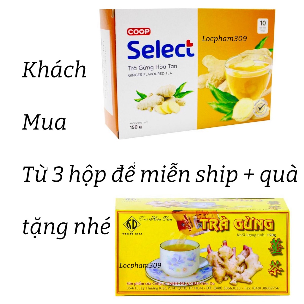 Giảm 25% ở video- Date mới- Trà gừng hoà tan Coop Select Tiên Du 10 gói x 15g giải cảm làm ấm cơ ...