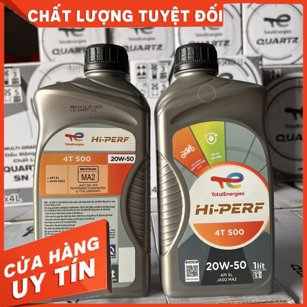 [Chính hãng TotalEnergies VN] Nhớt xe số TOTAL HI PERF 4T 500 20W50 bôi trơn động cơ | Shopee ...