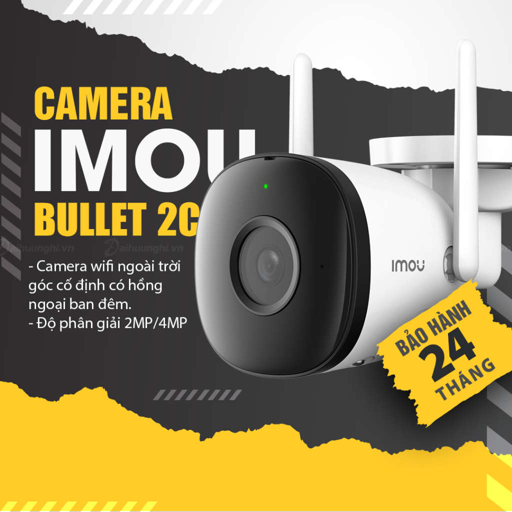 Camera ngoài trời IMOU F22P, F42P (2MP/4MP) có Mic, báo chuyển động ...