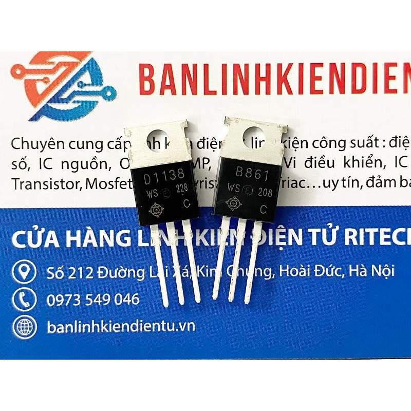 [Combo 2 cặp] Cặp Transistor D1138 B861 200V 2A TO-220C | Shopee Việt Nam
