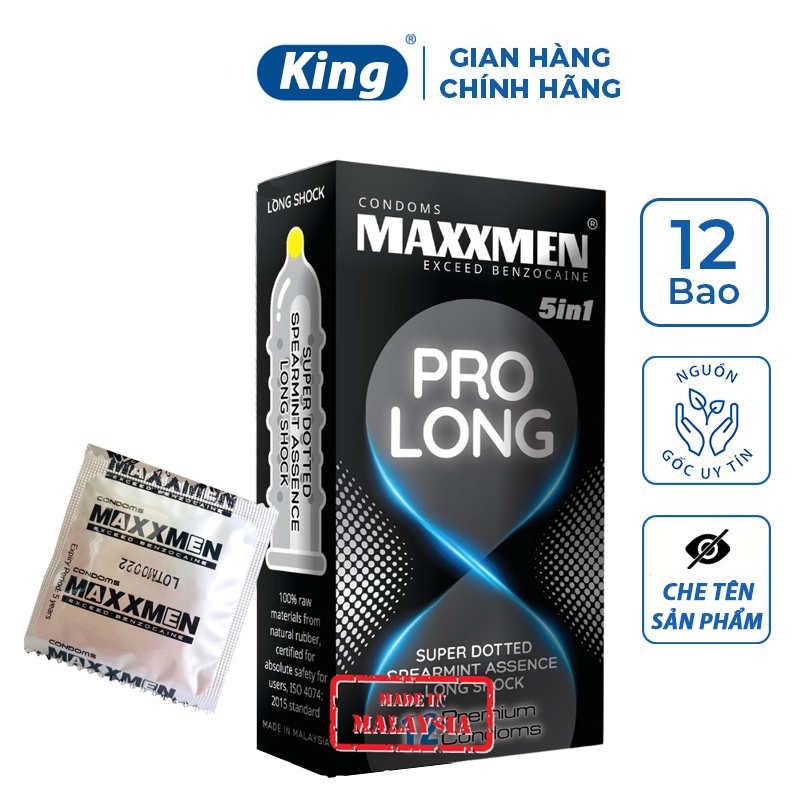 Bao cao su MAXXMEN PRO LONG, bao cao su gân gai siêu mỏng kéo dài thời gian quan hệ | Shopee ...