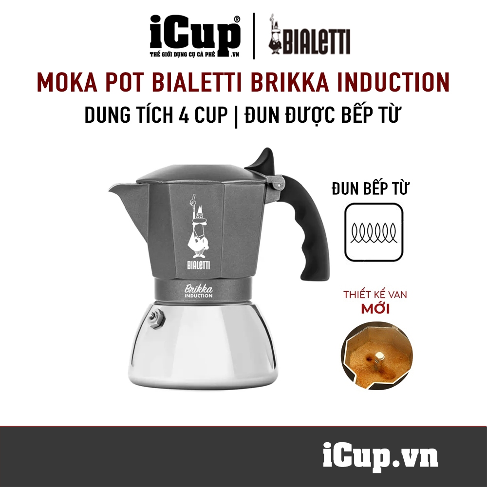 Moka Pot Brikka Induction 4 cup dùng được trên bếp từ | Shopee Việt Nam