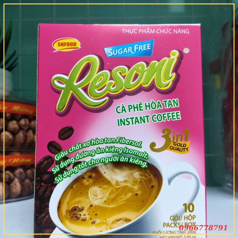Cà phê Resoni dành cho người tiểu đường, ăn kiêng hộp 200g | Shopee ...