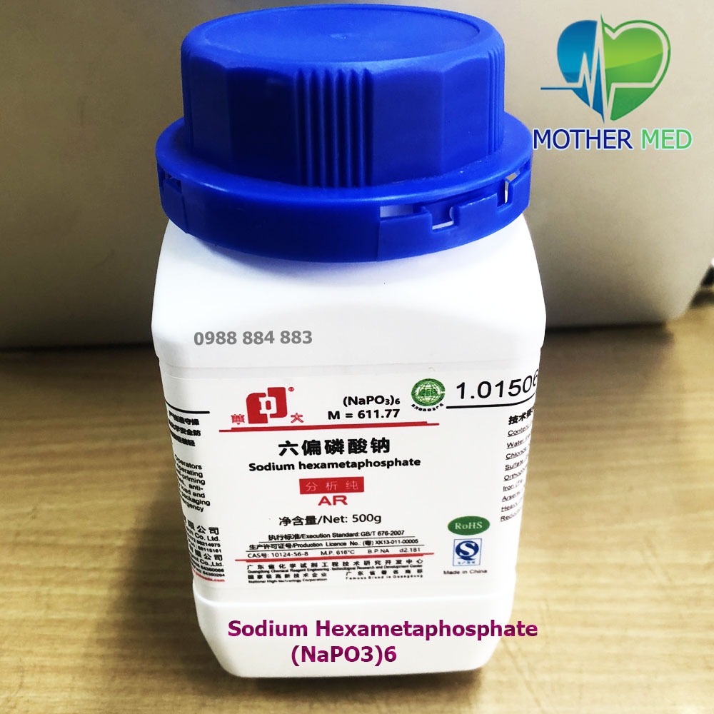 Hóa chất Sodium Hexametaphosohate --- (NaPO3)6 dùng trong thí nghiệm ...