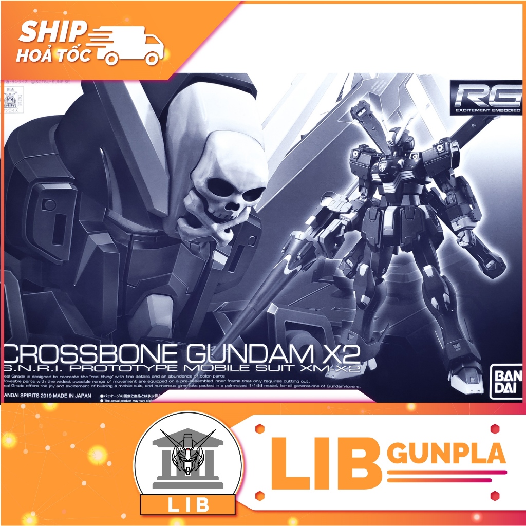 Mô hình lắp ráp Gundam RG Crossbone Gundam X2 (P-bandai) | Shopee Việt Nam