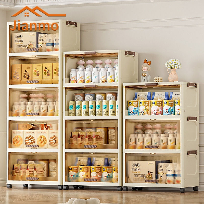 Jianmo Tủ nhựa đựng đồ đa năng Tủ bếp nhựa cánh lật Cửa lật không tốn ...