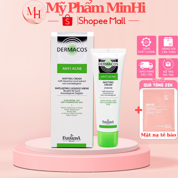 Dermacos Kem Dưỡng Ẩm Giảm Bóng Nhờn, Ngừa Mụn Farmona Dermacos Anti ...