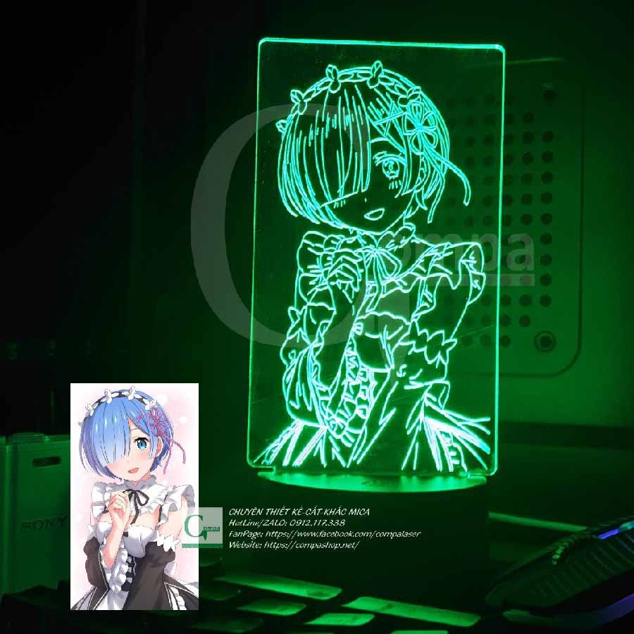 [TẤM MICA BÁN LẺ] Dùng cho đèn Ngủ RE ZERO Rem Type 10 AREZ0110 ...