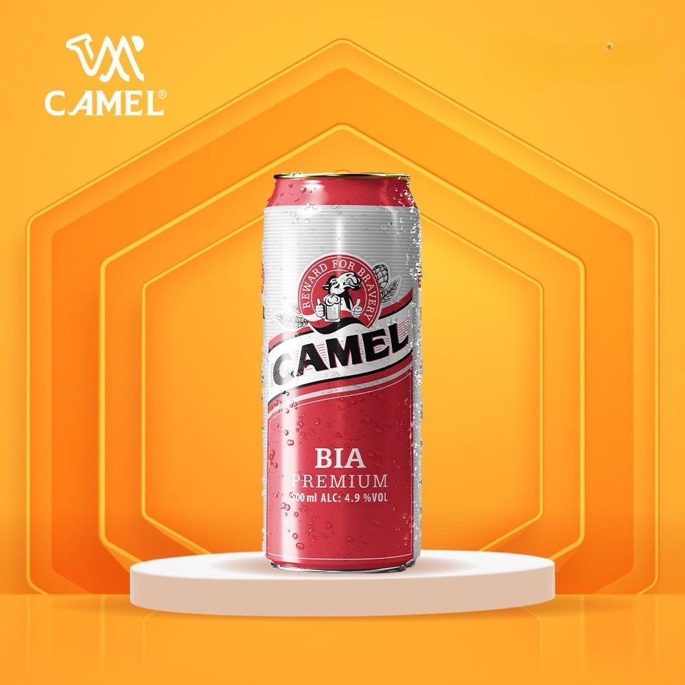 (Lon Khổng Lồ) Thùng 24 Lon Bia Camel Premium (4.9% - 500ml/lon) Chính ...