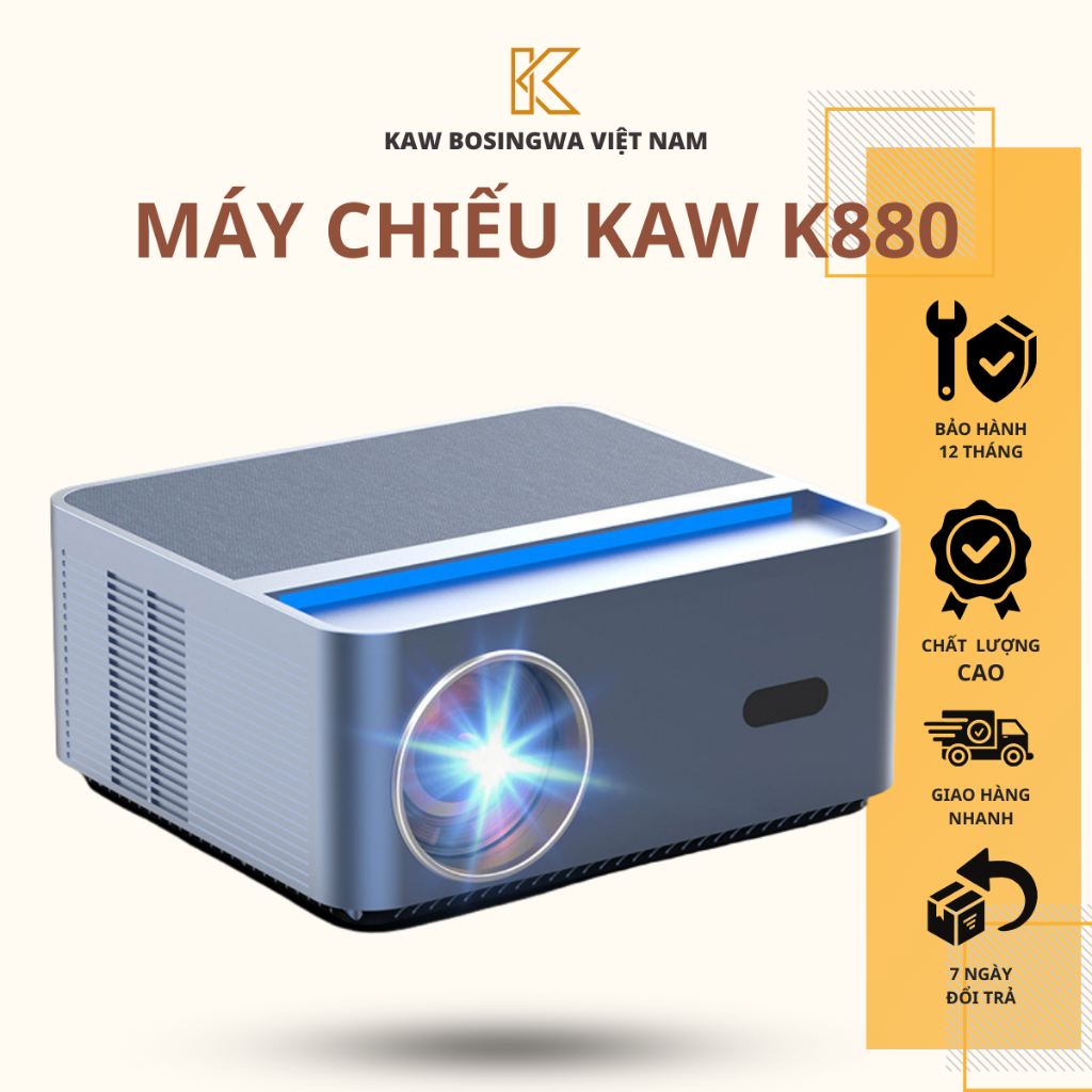 Máy Chiếu Mini Gia Đình K880, Hệ ĐIều Hành Android 9.0, Full HD 1080, Kết Nối Điện Thoại, Wifi ...