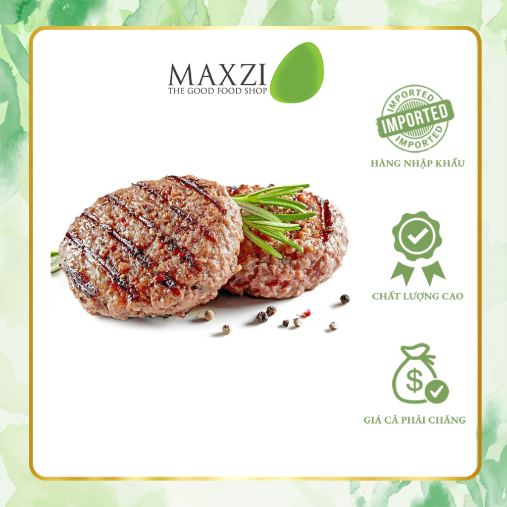 Combo 3 miếng Thịt Bò Burger Úc Carne Meats Raw (1 miếng/ 100gr), nhân ...