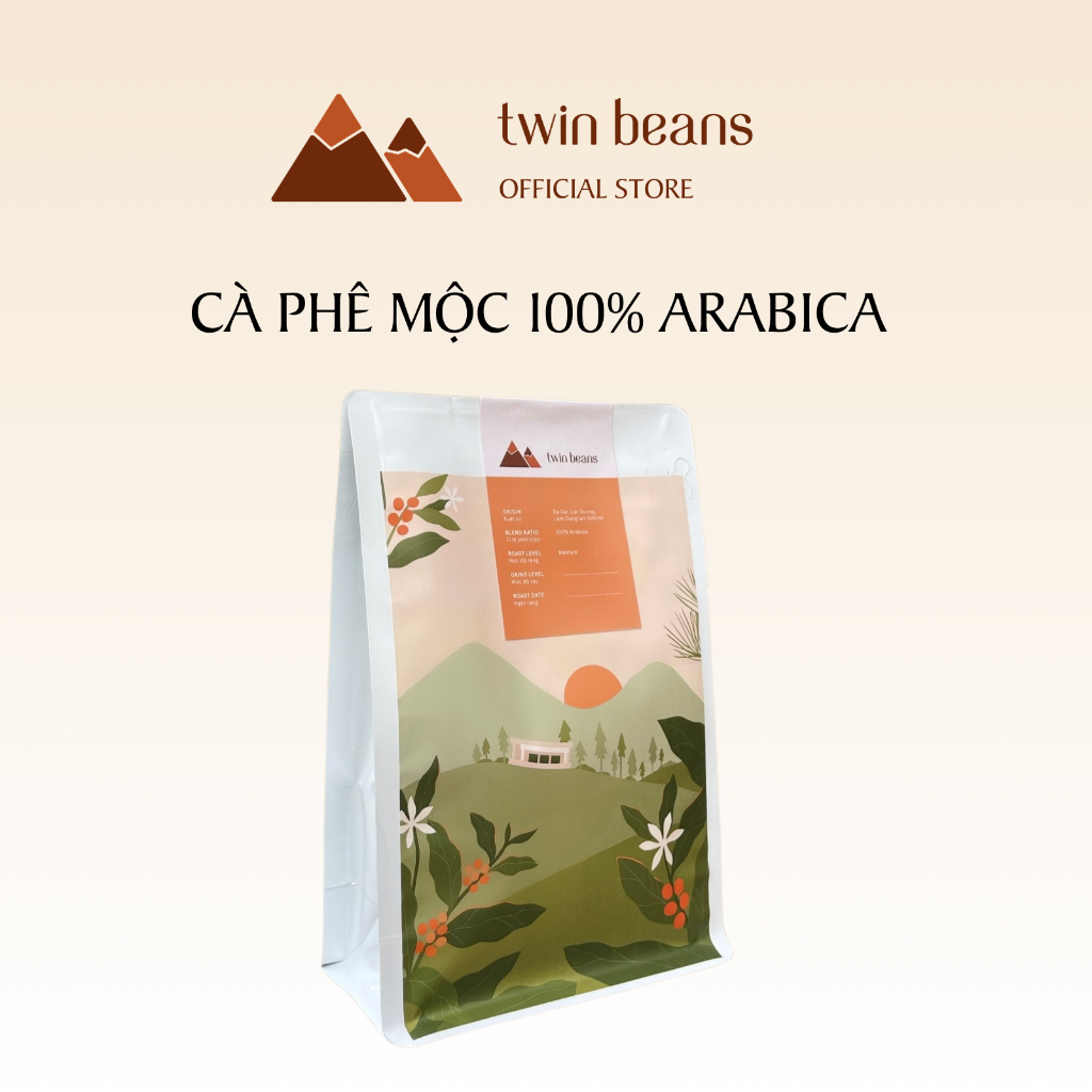 TWIN BEANS COFFEE Cà Phê Đà Lạt rang mộc nguyên chất 100% Arabica Cafe ...