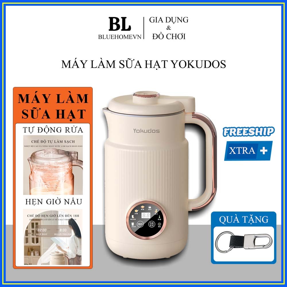 Máy làm sữa hạt Yokudos đa chức năng công suất 600W dùng nấu cháo, nấu sữa, đun nước, xay bột ...