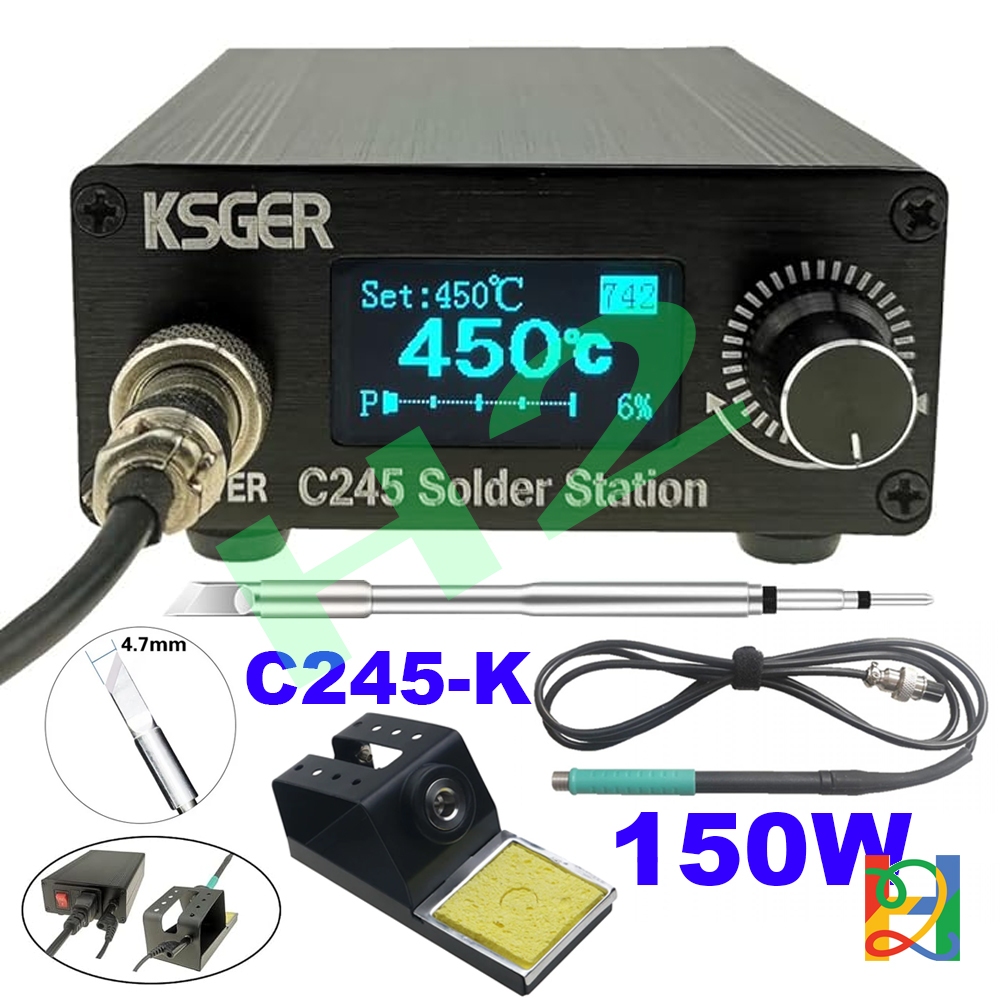 Trạm hàn JBC máy hàn C245 máy hàn công suất lơn ra nhiệt siêu tốc vỏ sắt màn hình OLED 1.3Inch ...