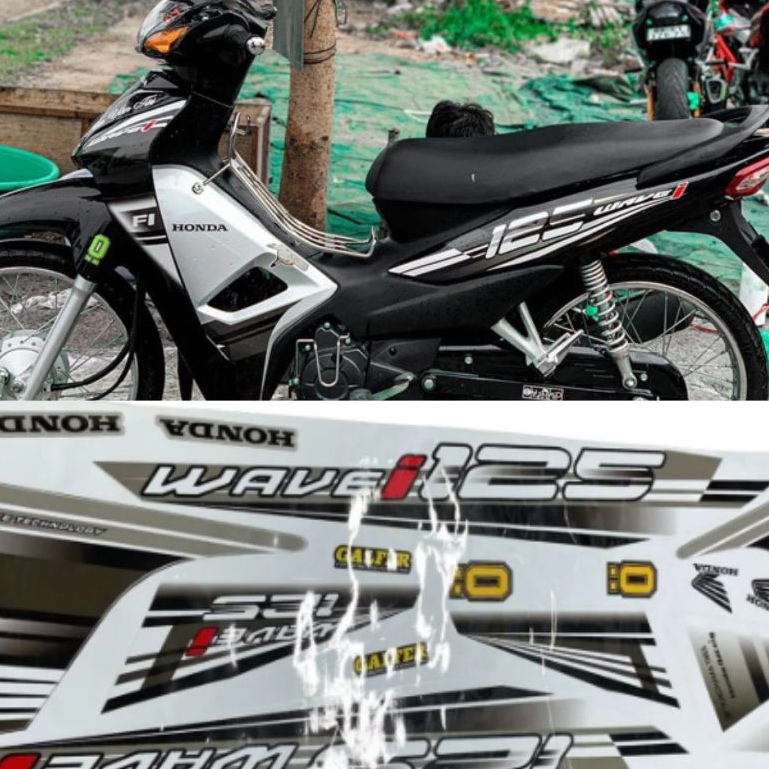 Team Xe Wave Tem Wave 125i Mầu Đen-Trắng Cho Wave 50/100/110 | Shopee ...