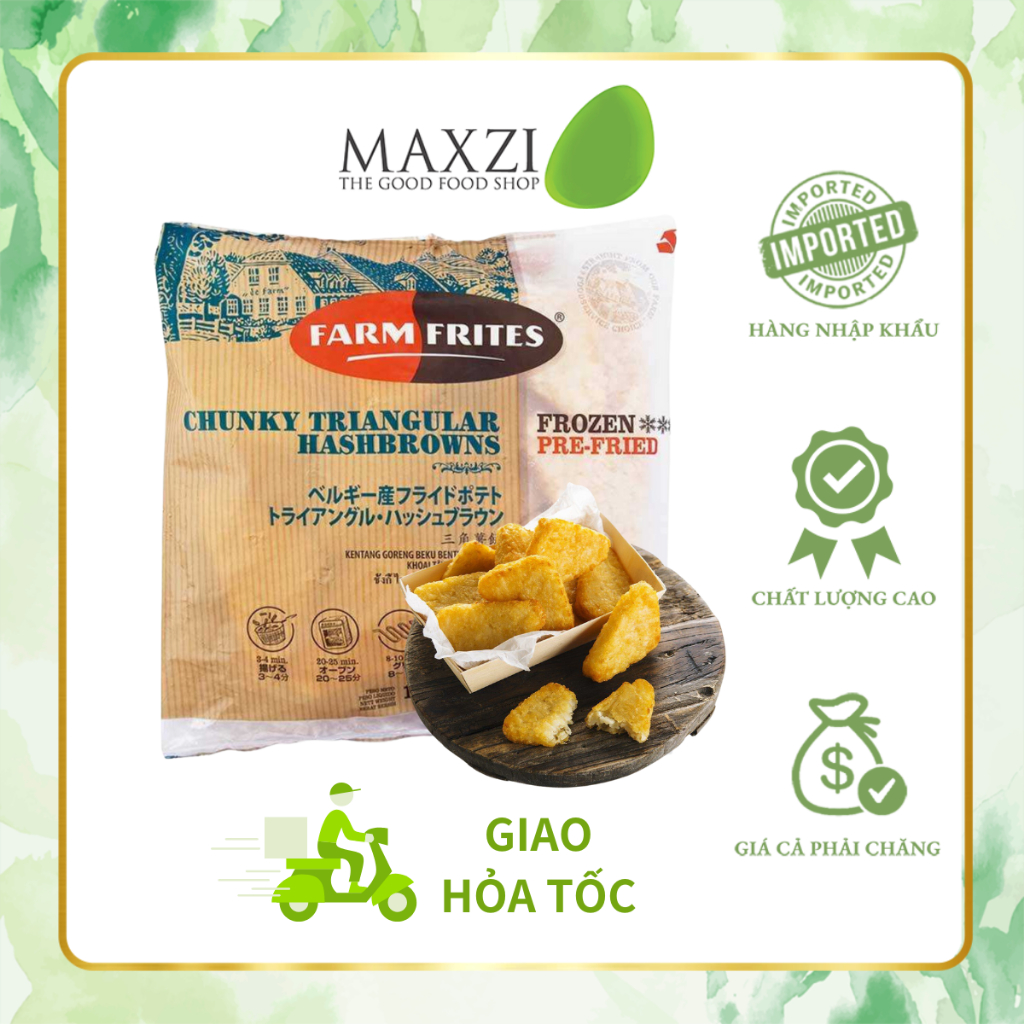 Khoai Tây Hashbrowns Tam Giác Farm Frites Đông Lạnh 1kg | Shopee Việt Nam