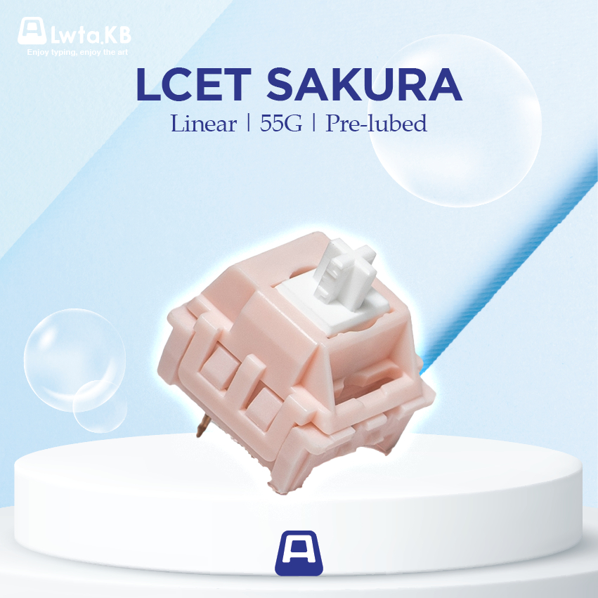 LCET Sakura | Switch Sakura Linear| 55G | 3 Pin dùng cho bàn phím cơ ...