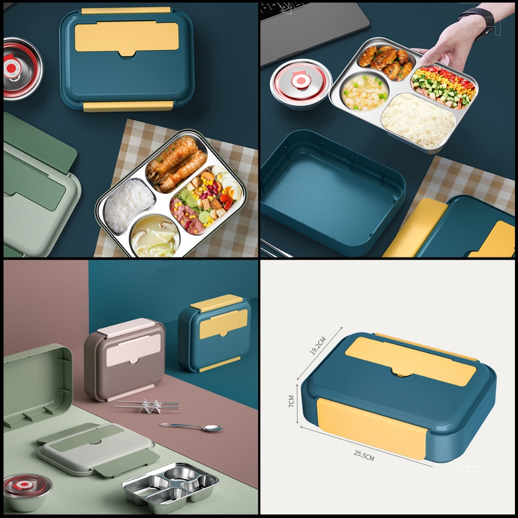 Hộp inox đựng cơm, thức ăn chia ngăn KACHEEG MORANDI cao cấp | Shopee ...