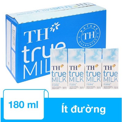 Thùng 48 hộp TH True Milk 180ml ( Ít đường) | Shopee Việt Nam