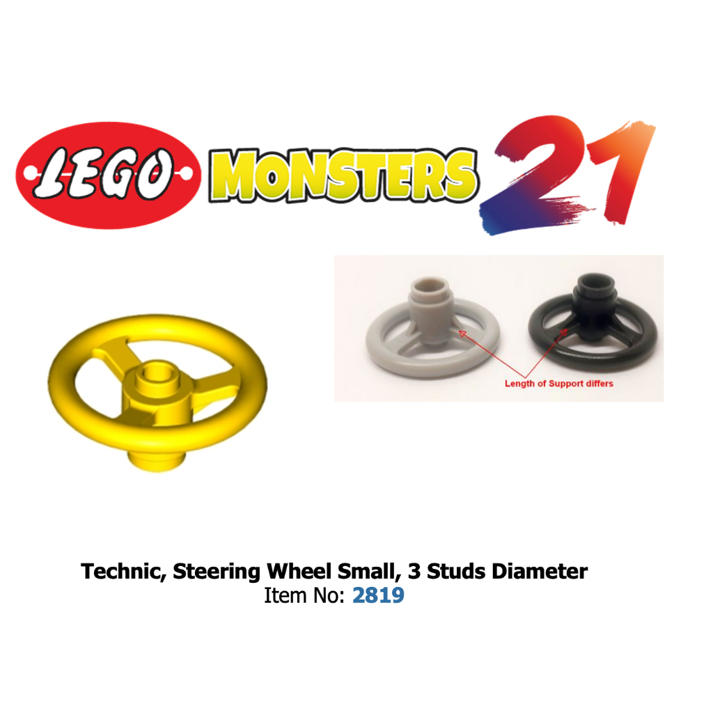 [1 cái] lego chính hãng, chi tiết kỹ thuật, Vô lăng nhỏ, Đường kính 3 ...