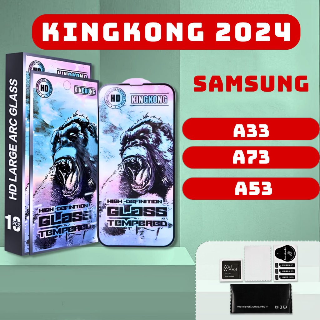 Kính cường lực Samsung A33, A73, A53 5G kingkong xanh | Miếng dán bảo vệ màn hình ss galaxy ...