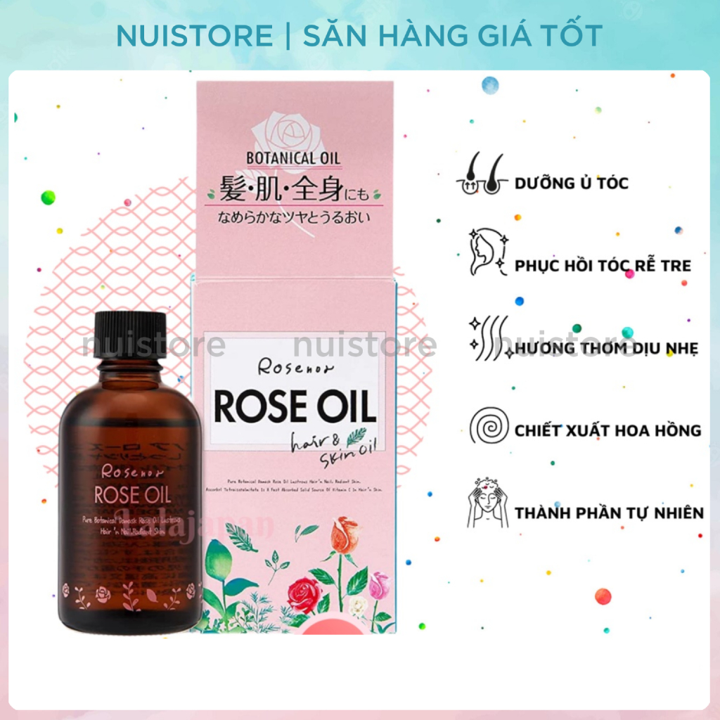 Dầu Dưỡng Tóc Rose Oil Botanical Tinh Dầu Hoa Hồng | Shopee Việt Nam