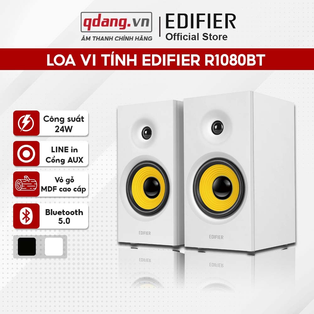 Loa bluetooth 5.0 EDIFIER R1080BT Bookshelf active Công suất 24W - Loa ...