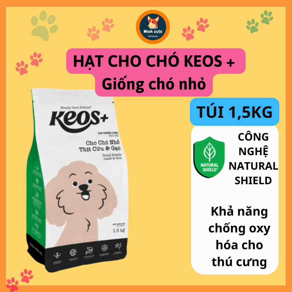 Thức ăn hạt cho chó Giống Nhỏ Keos Túi 1,5KG | Shopee Việt Nam
