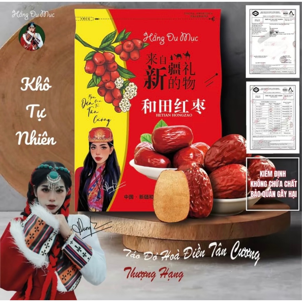 Táo Đỏ Tân Cương Loại Thượng Hạng Khô tự nhiên (Không sấy) túi 1Kg ...