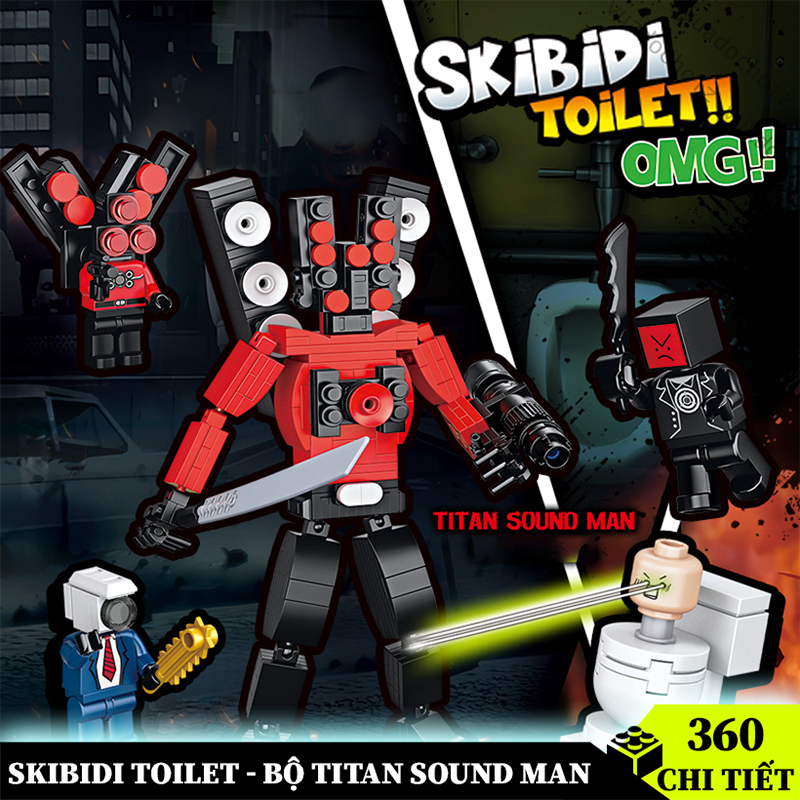 Skibidi Toilet Bộ đồ chơi lắp ráp xếp hình Titan Sound Man CameraMan ...