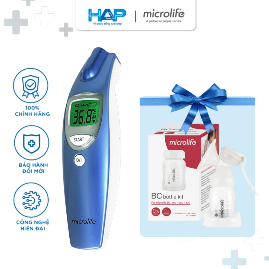 [TẶNG MÁY HÚT SỮA CƠ] Nhiệt kế điện tử đo trán Microlife FR1DZ1 ...