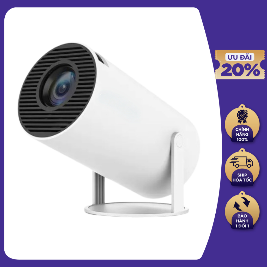 Máy chiếu mini ngoài trời, trong nhà 4K Android 11 Dual Wifi6 200 ANSI ...