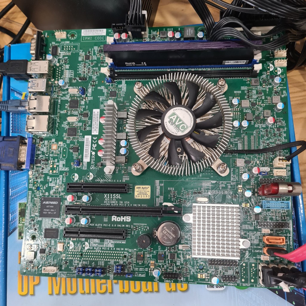 Bo mạch chủ Mainboard Server workstation, Nas Synology Supermicro MBD-X11SSL (Tem Mai Hoàng Full ...