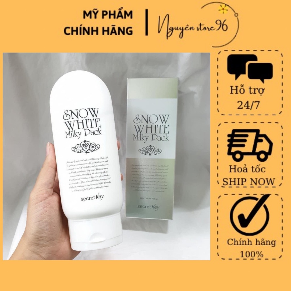 Kem Dưỡng Ủ Trắng Secret Key Body Snow White Milky Pack 200g | Shopee ...
