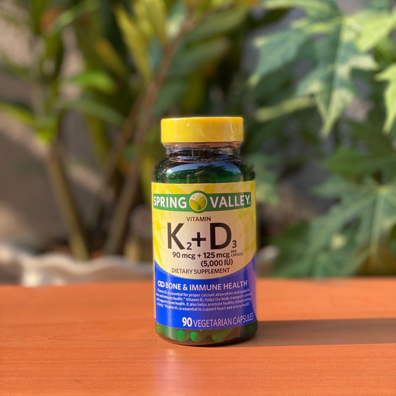 Viên uống bổ sung Vitamin K2 + D3 Spring Valley 90 viên | Shopee Việt Nam