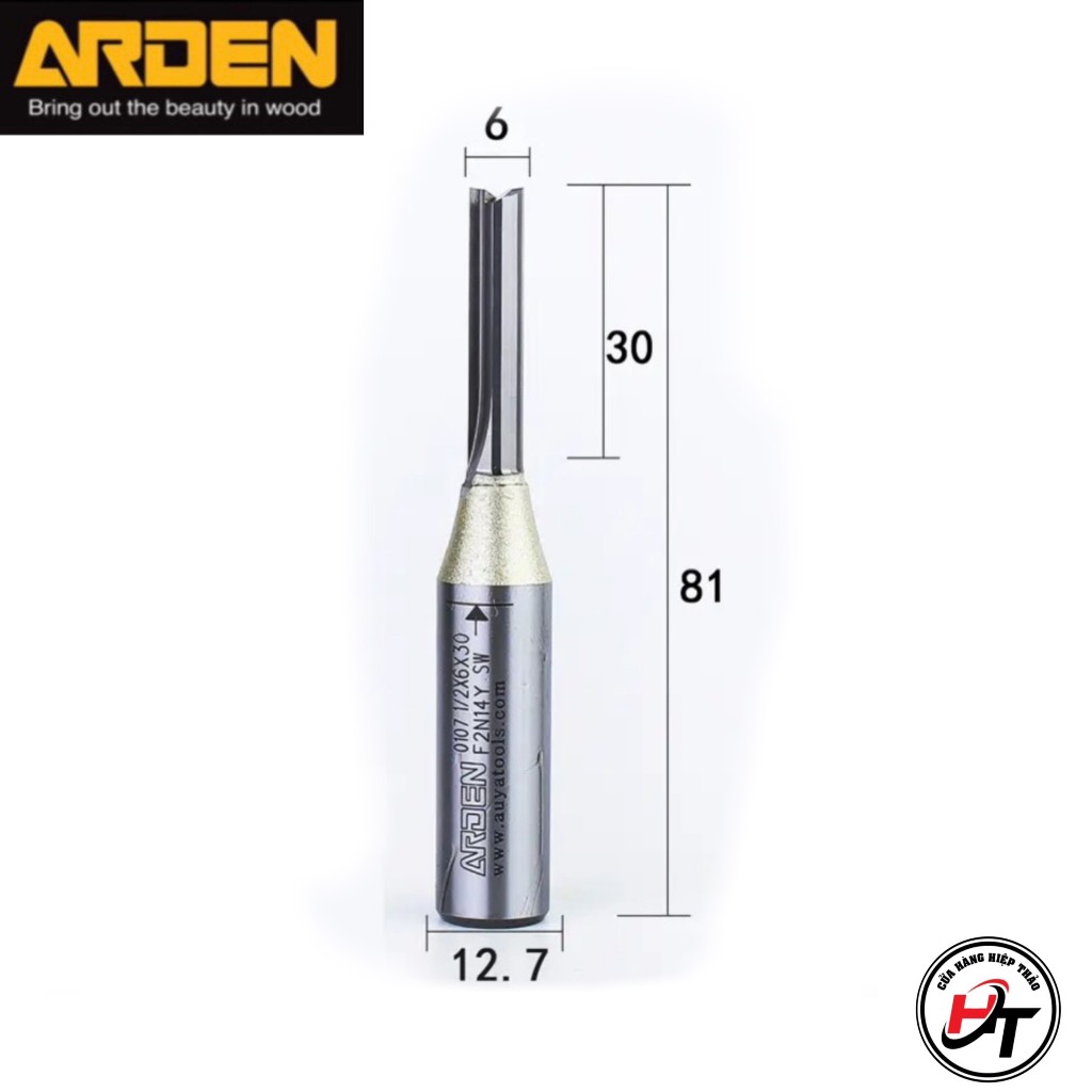 Dao phay CNC mũi cắt CNC gỗ ARDEN 2 me 3 cánh Thẳng TCT 3mm 4mm 5mm 6mm ...