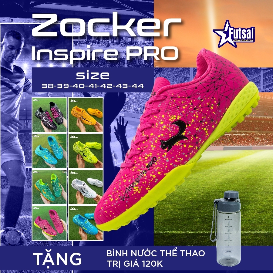 Giày Đá Banh Zocker Inspire Pro - Giày Đá Bóng Đế Đinh TF Sân Cỏ Nhân ...
