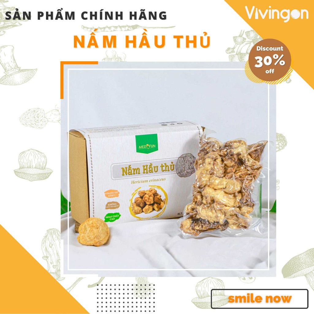 Nấm hầu thủ (nấm đầu khỉ) khô gói 100g - Tốt cho não và hệ thần kinh ...