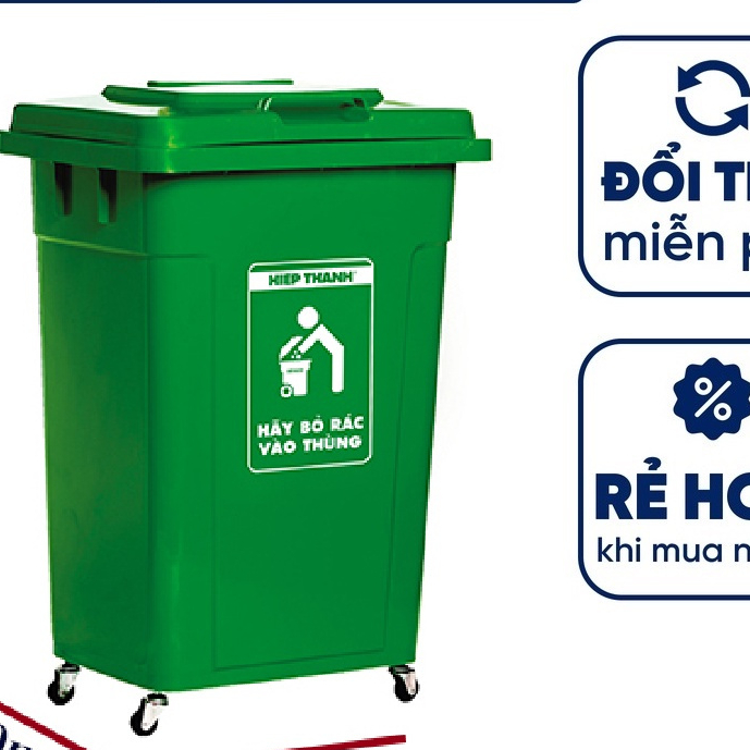Thùng Rác Công Cộng Hiệp Thành 60L/90L/120L/150L/240L | Shopee Việt Nam
