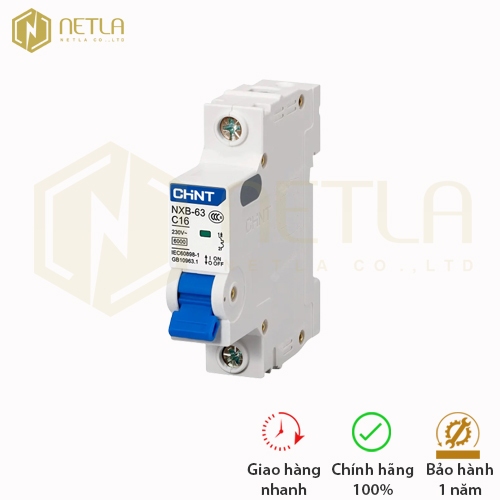 CHINT (HÀNG CHÍNH HÃNG) Cầu dao tự động Aptomat MCB 1 Pha NXB-63 1P Chint 10A NXB-63 1P C10 6kA ...