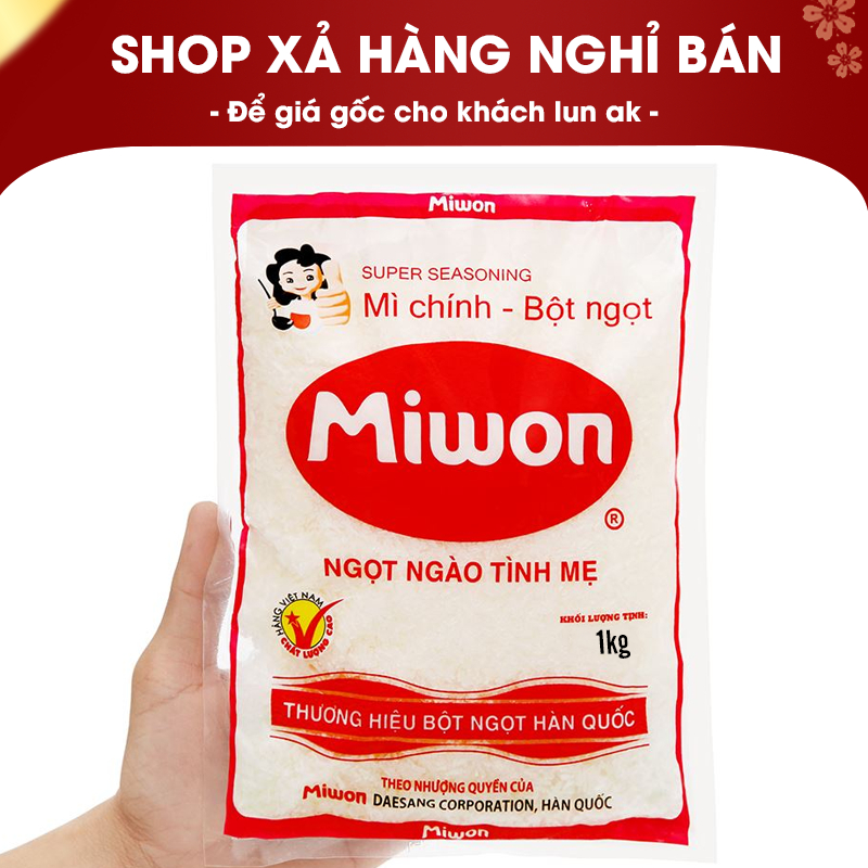 Mì chính-bột ngọt Miwon gói 1kg chính hãng | Shopee Việt Nam