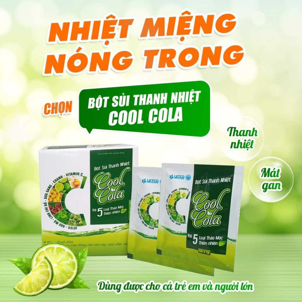 Bột sủi thanh nhiệt COOL COLA vị dưa gang - Đánh bay nhiệt miệng, nóng ...