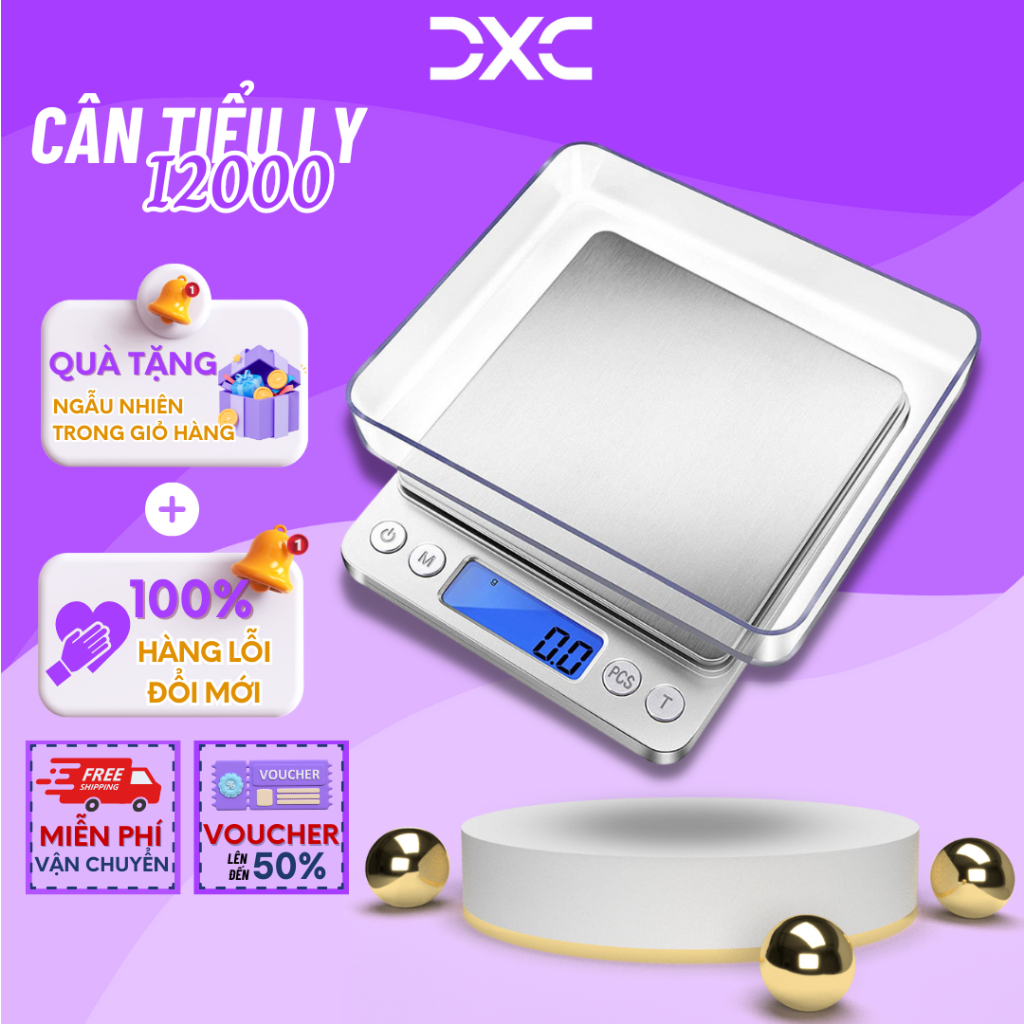 Cân Tiểu Ly Điện Tử Nhà Bếp Mini I2000, Độ Chính Xác 0.01g đến 3000g ...