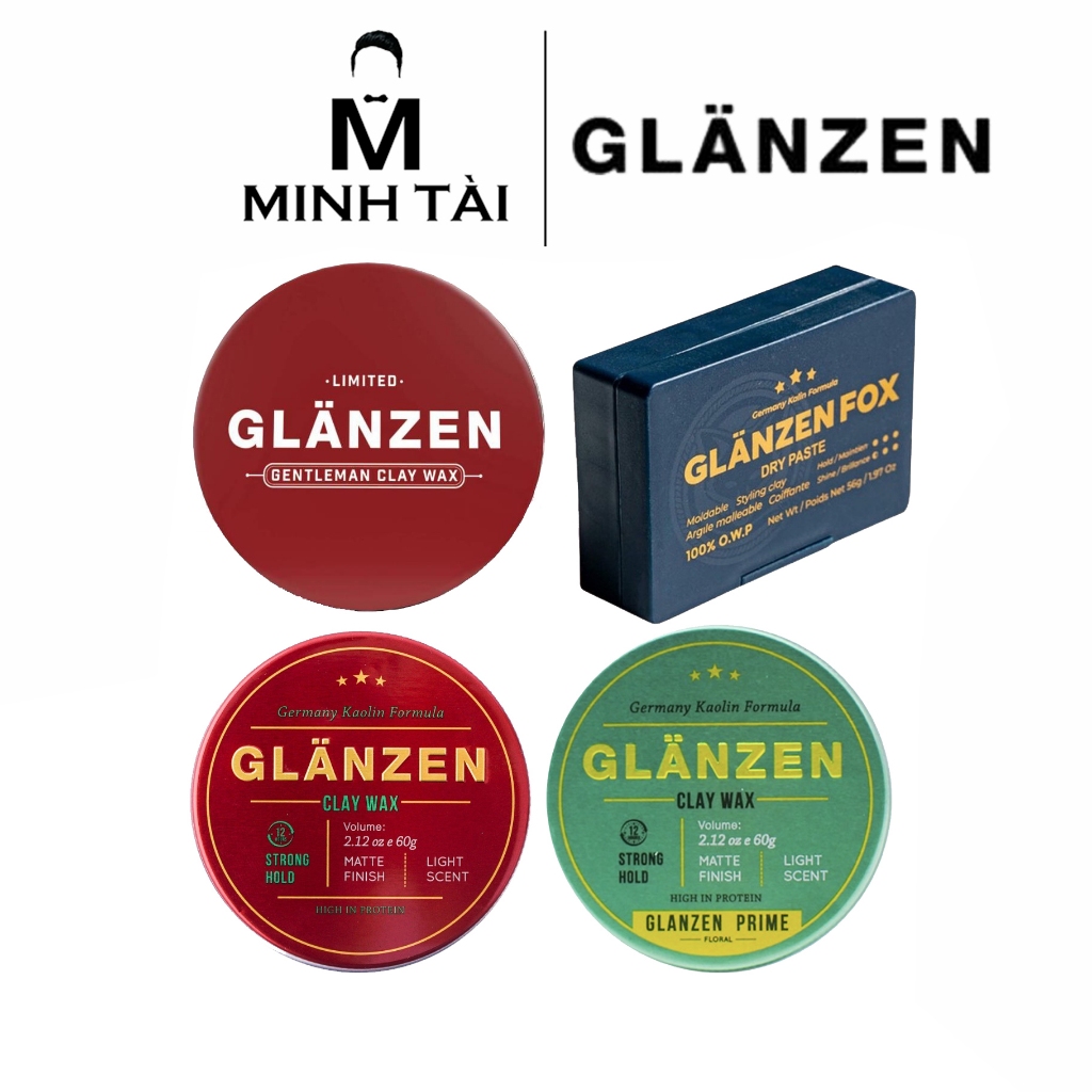 Sáp vuốt tóc nam Glanzen 60g - Full line | Shopee Việt Nam