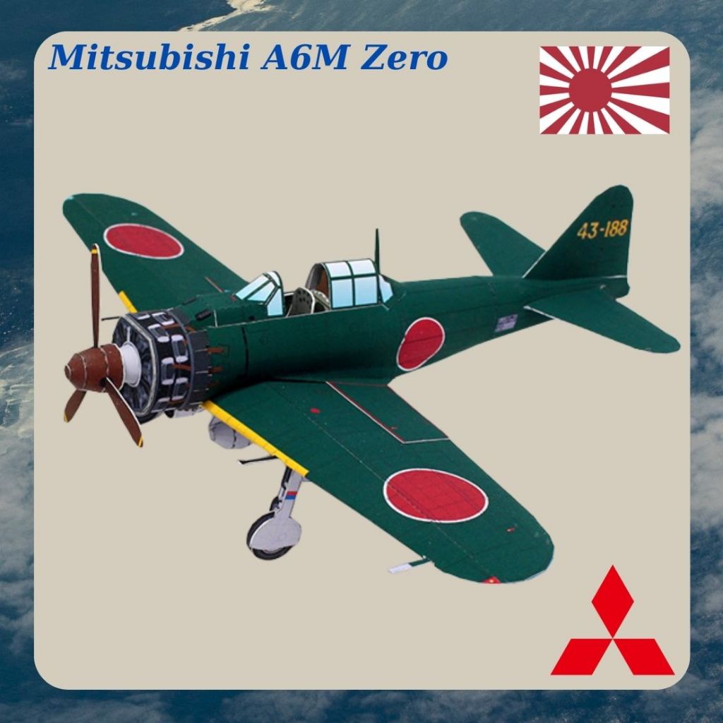 Mô Hình Giấy Chiến Đấu Cơ Mitsubishi A6M Zero | Shopee Việt Nam