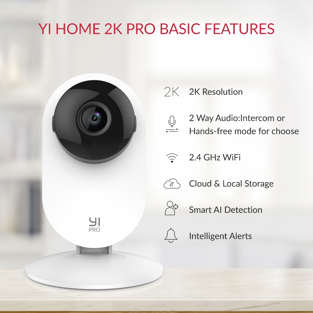 Camera wifi YI HOME PRO 2K 3 MEGAPIXEL siêu nét, phiên bản quốc tế, bảo ...