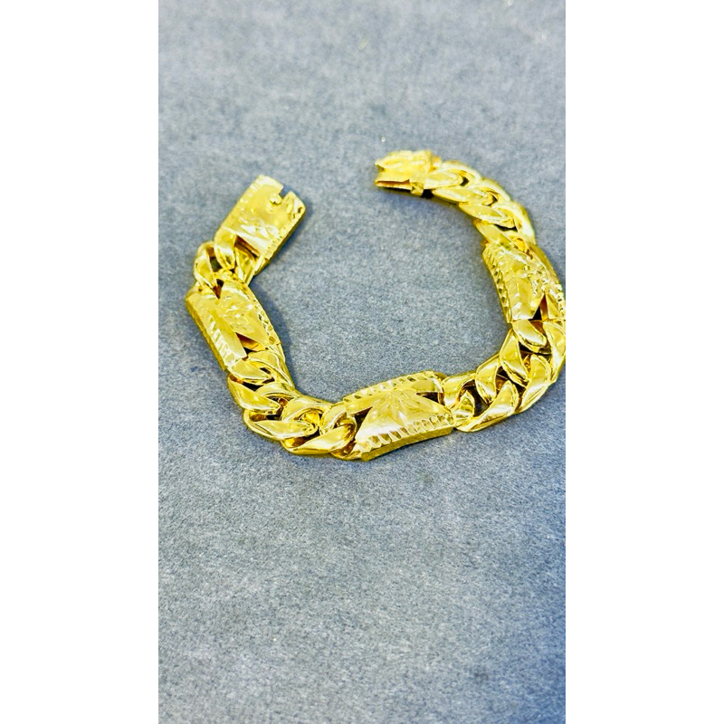 Lắc tay N 4c3 bản 1.2cm bạc xi lắc kê vàng khoá hộp #jwellery #bạc # ...