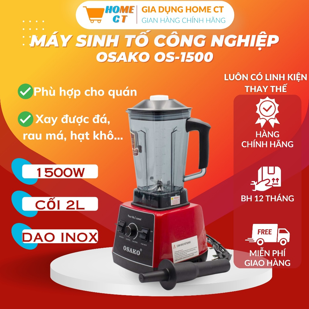 Máy xay sinh tố công nghiệp OSAKO OS-1500 đa năng công suất 1500W xay ...