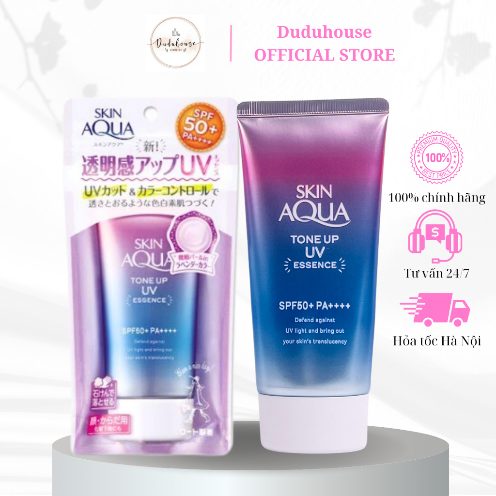 Kem Chống Nắng Skin Aqua Tím Tone Up UV SPF 50+ Nhật Bản 80g Duduhouse | Shopee Việt Nam